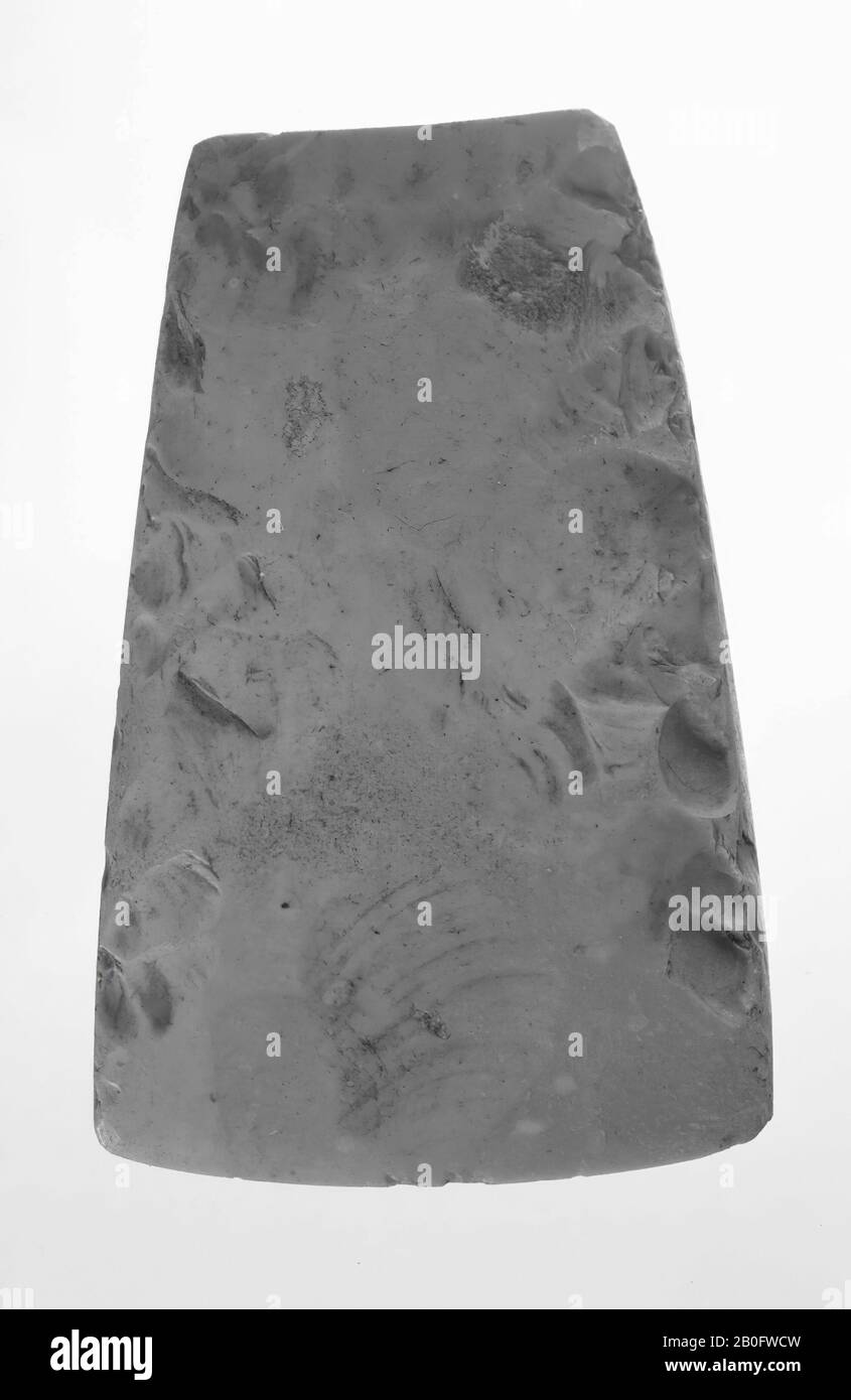 stone ax of rectangular cross-section, ax, stone, flint, 7.1 x 4.5 cm ...