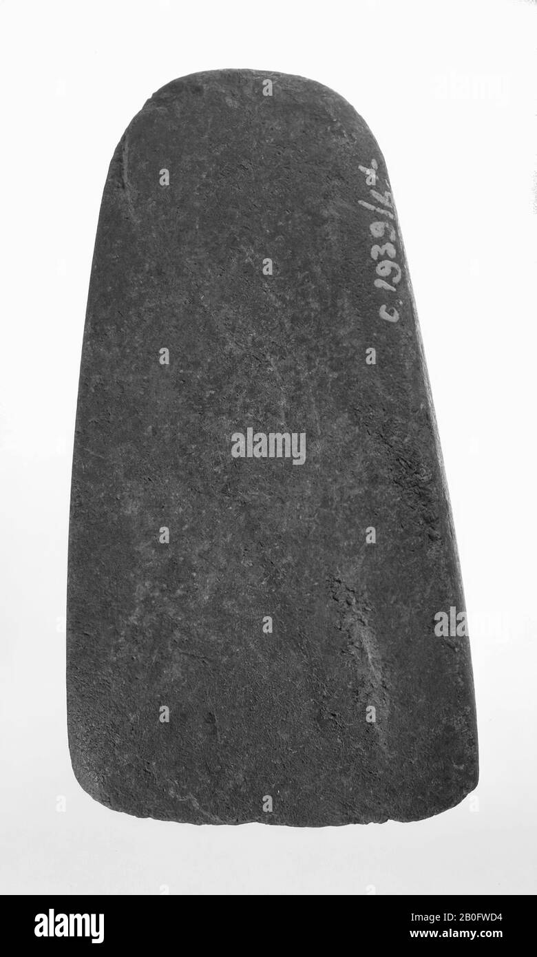 stone ax with narrow top and rectangular cross-section, ax, stone, 7,8 ...