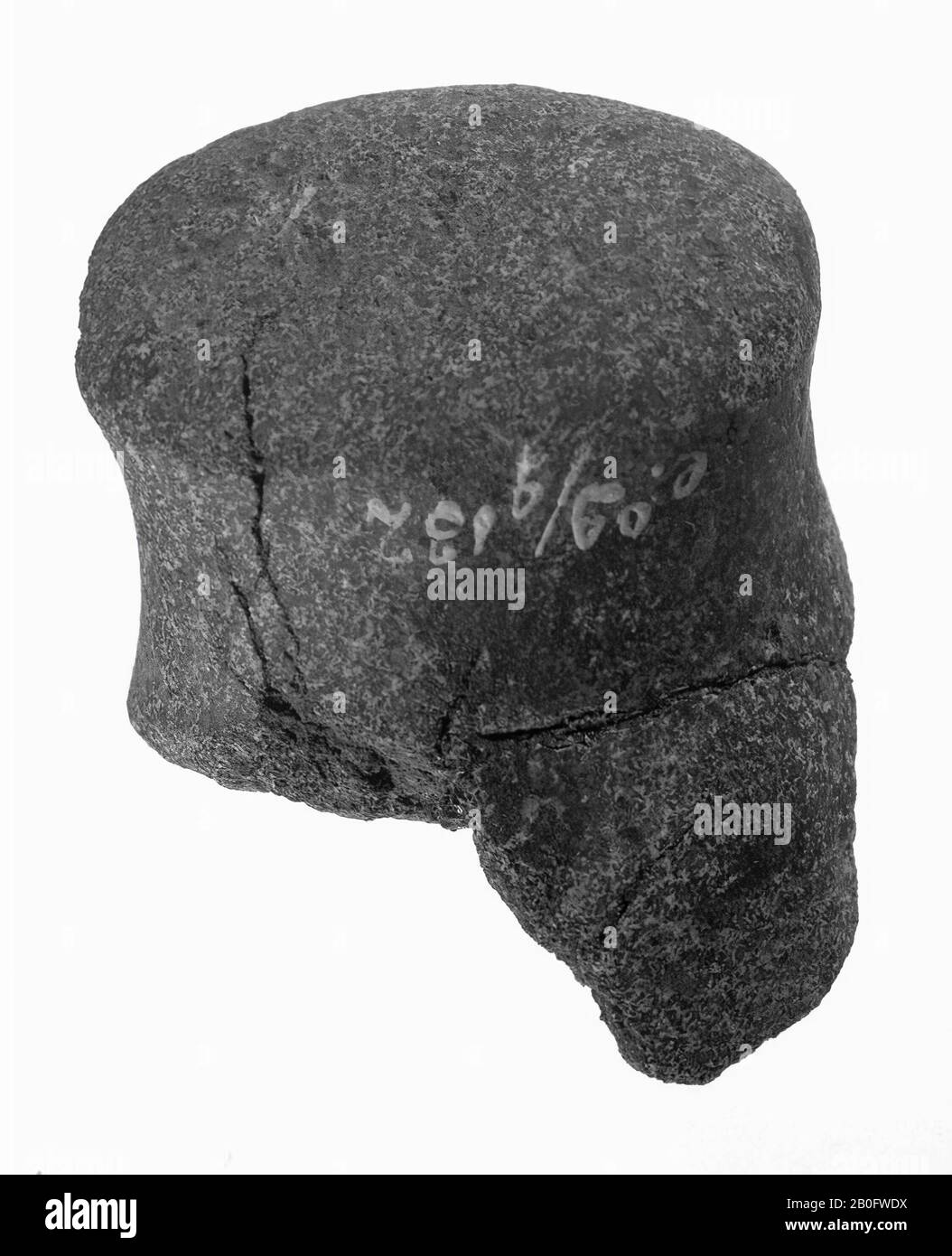 fragment of a stone hammer with stem hole, hammer, stone, length: 5,1 ...