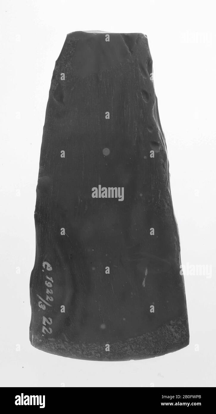 polished stone ax with rectangular cross-section, ax, stone, flint, 8.5 ...