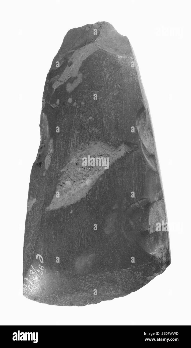 polished ax of flint, ax, stone, flint, length: 11.5 cm, prehistoric ...