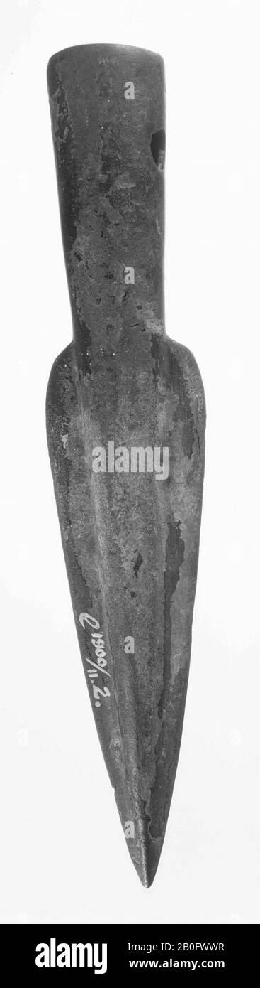 lance point with hollow house, bronze age, spearhead, metal, bronze ...
