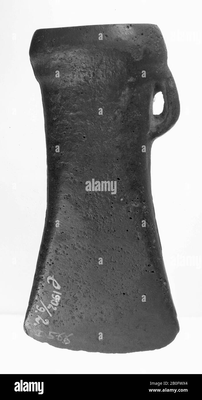 bronze chisel from inside hollow, with an earpiece, ax, ax, metal ...