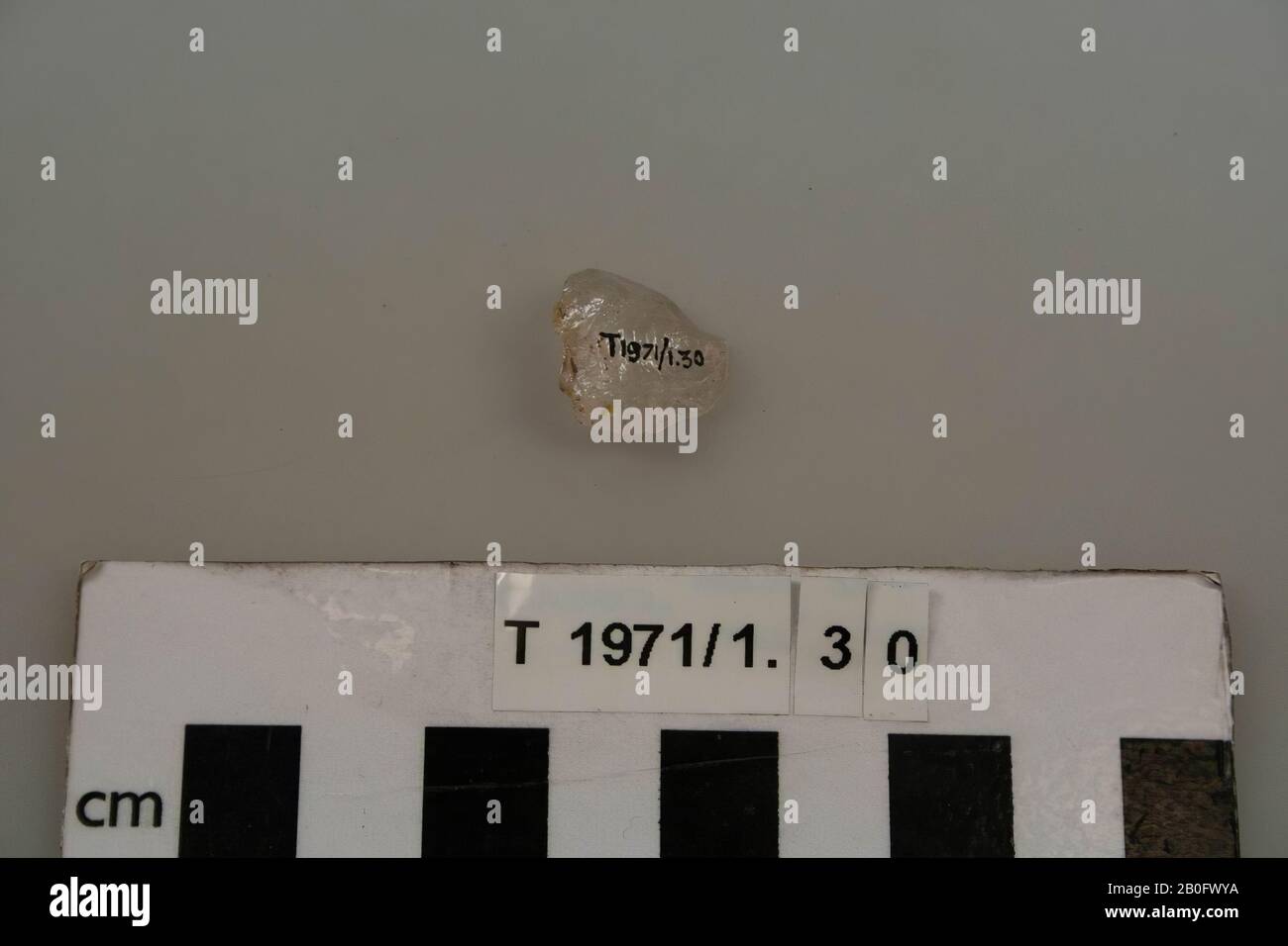 Glass-like and transparent stone., Tool, stone, 1.5 x 1.5 x 0.5 cm ...