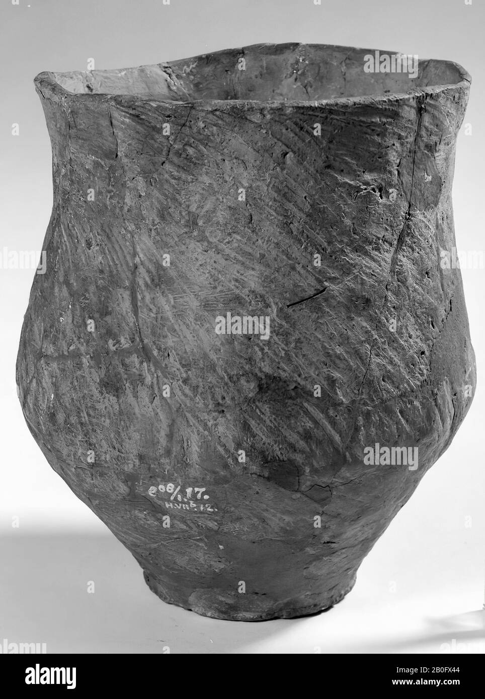 Pottery bell. With old glues and additions., Cup, earthenware, h: 18.2 ...