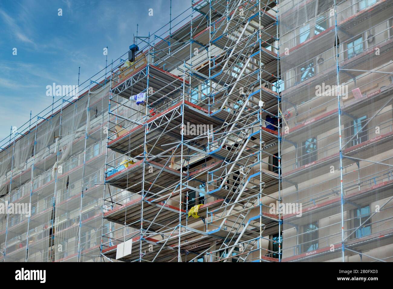 Heidelberg, Germany - February 2020: Part of construction site with ...