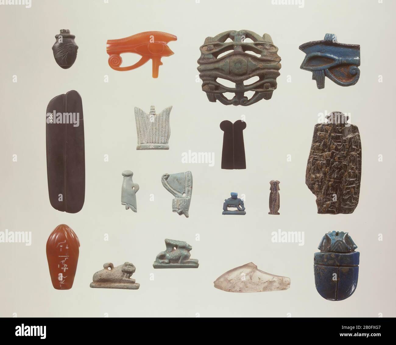 crown, Upper Egypt, amulet, object, faience, 2.9 cm, Egypt Stock Photo ...