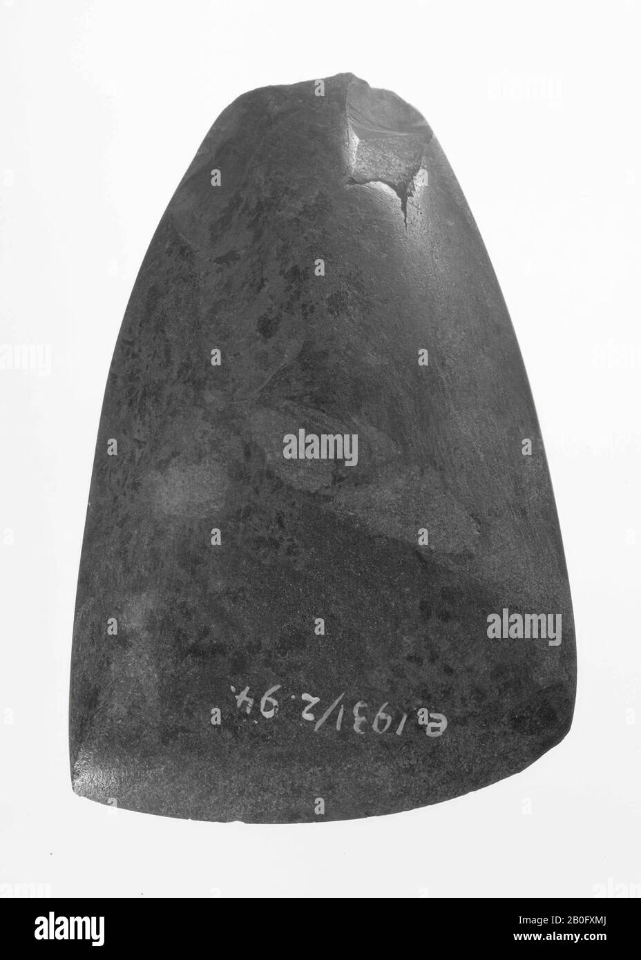 hive of brown flint, ax, stone, flint, length: 9.7 cm, prehistoric ...