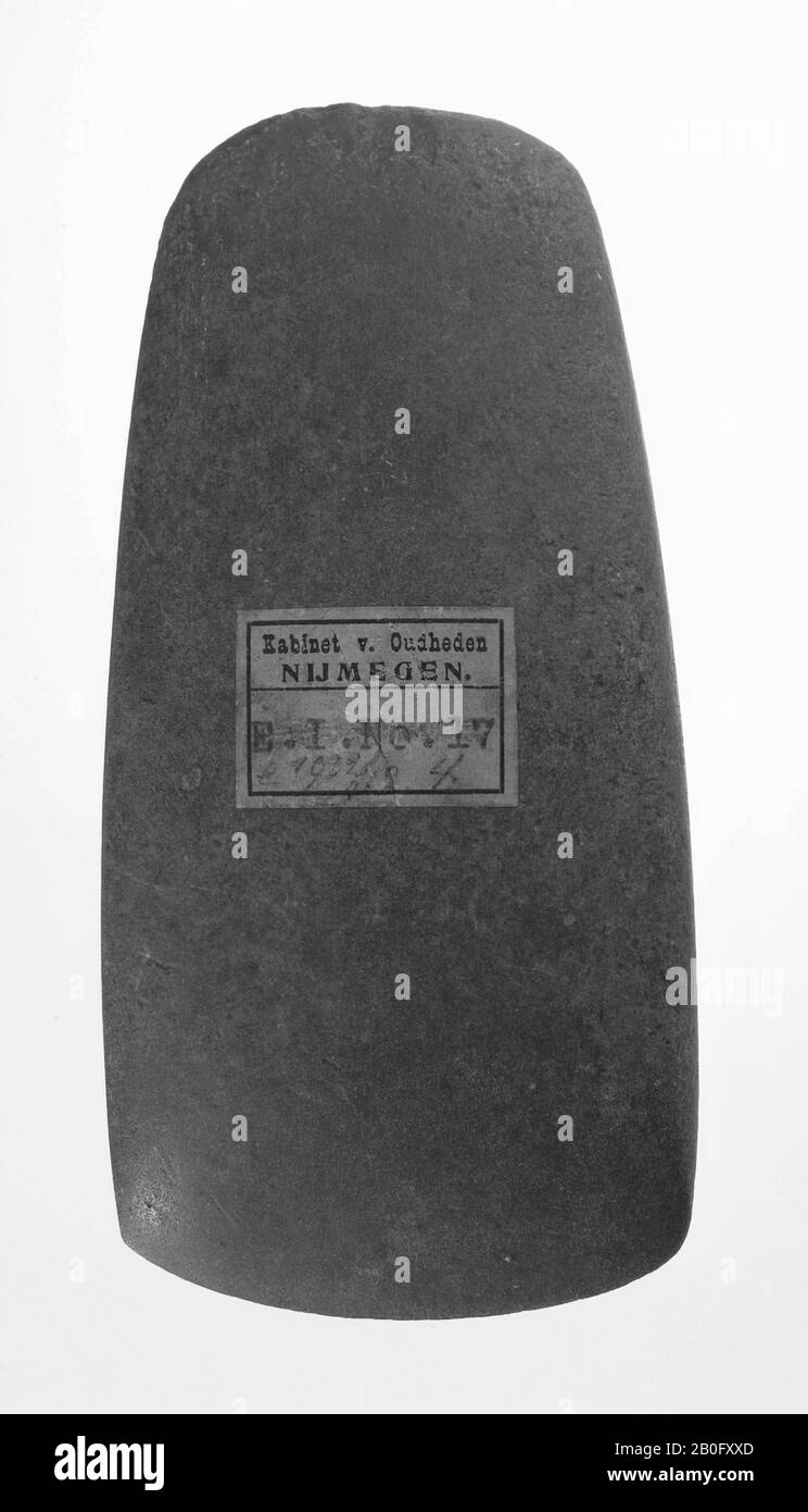 ax with straight sides and breadth top of natural stone, ax, stone ...