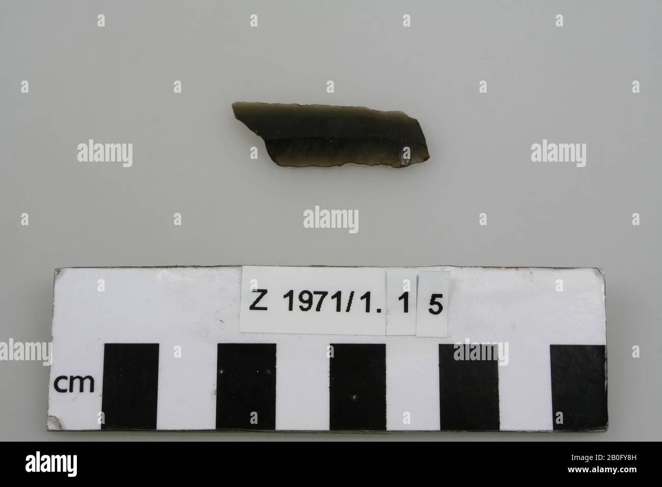 Instrument of obsidian., Tool, stone, obsidian, 3,8 x 1,4 x 0,3 cm ...