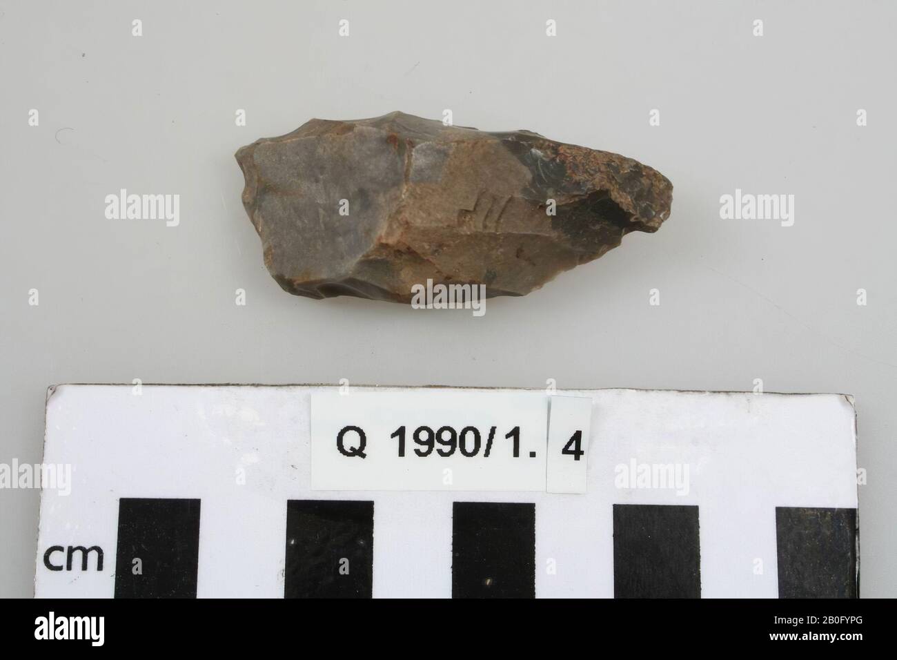 Flint tool, tool, stone, flint, 5.5 x 2.5 x 1.7 cm, prehistory Stock ...