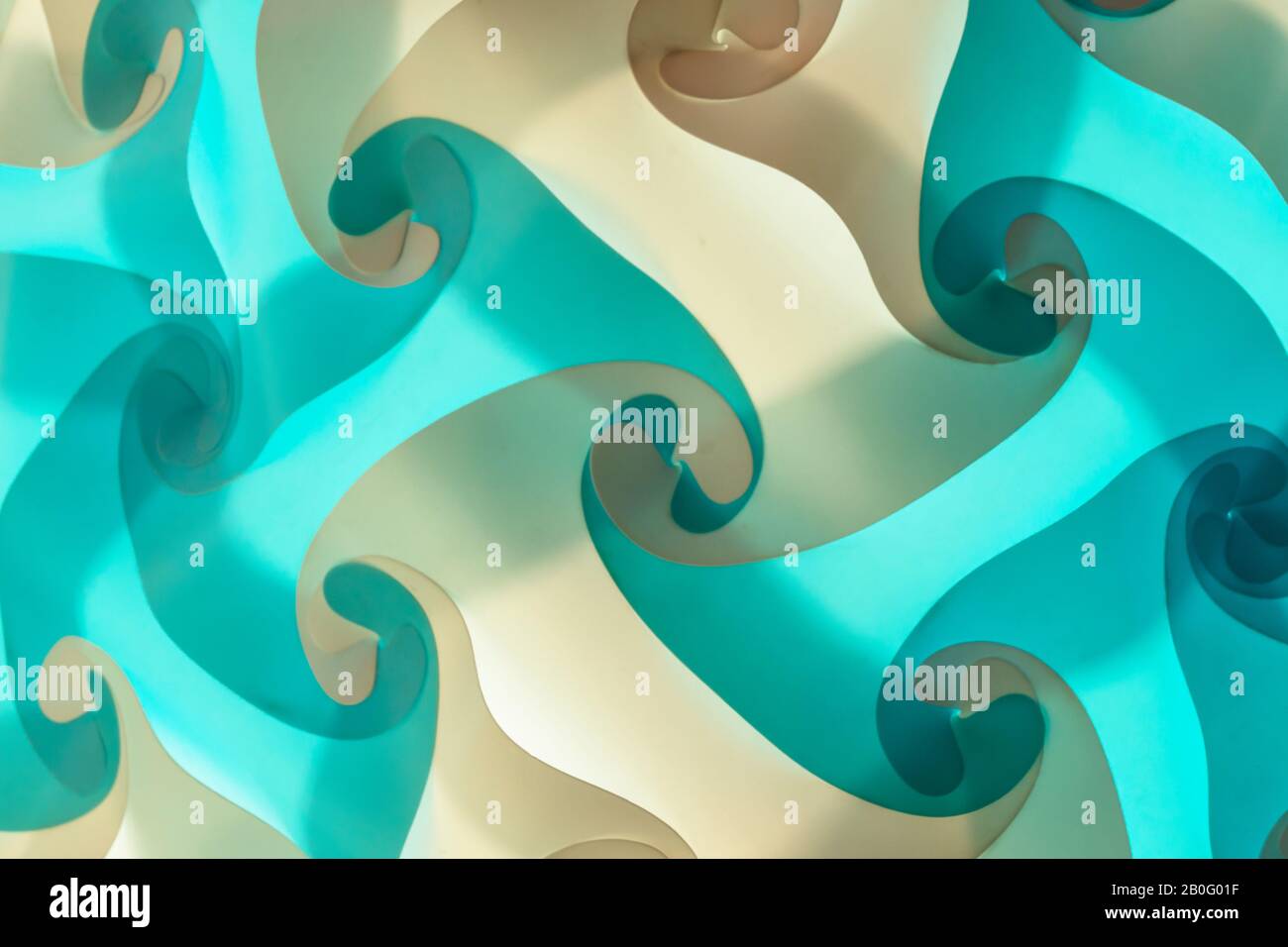 abstract background, blurred smooth geometric shapes, white and green ...