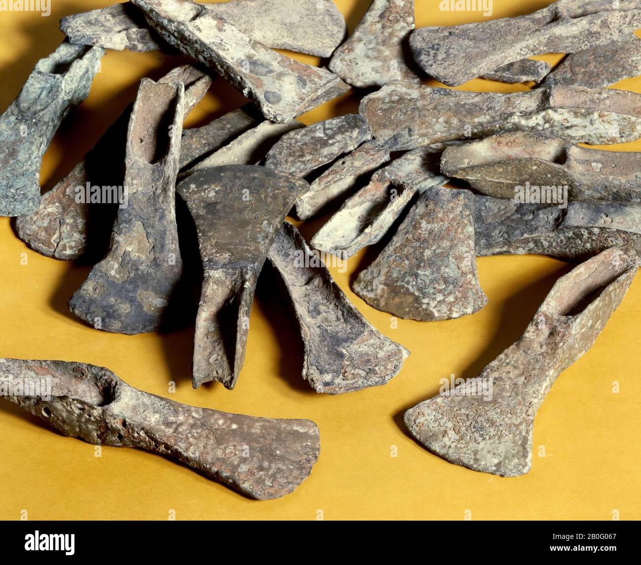 fragment of a bronze heel ax, ax, metal, bronze, length: 10 cm ...