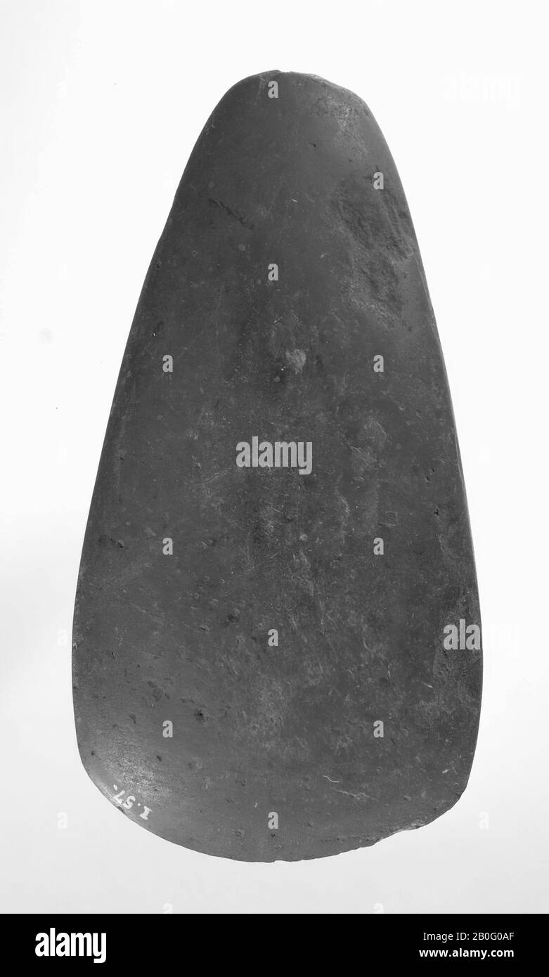 wedge of touchstone, ax, stone, length: 12.5 cm, prehistory -4000 Stock ...