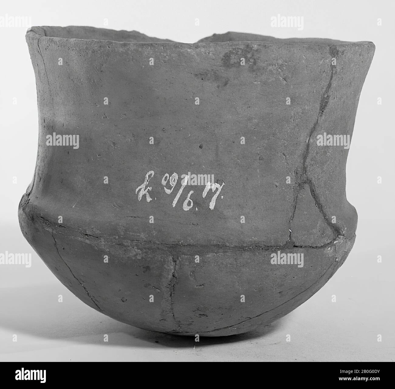 Gallo-Germanic urn of earthenware. Hallstatt type with high neck and ...