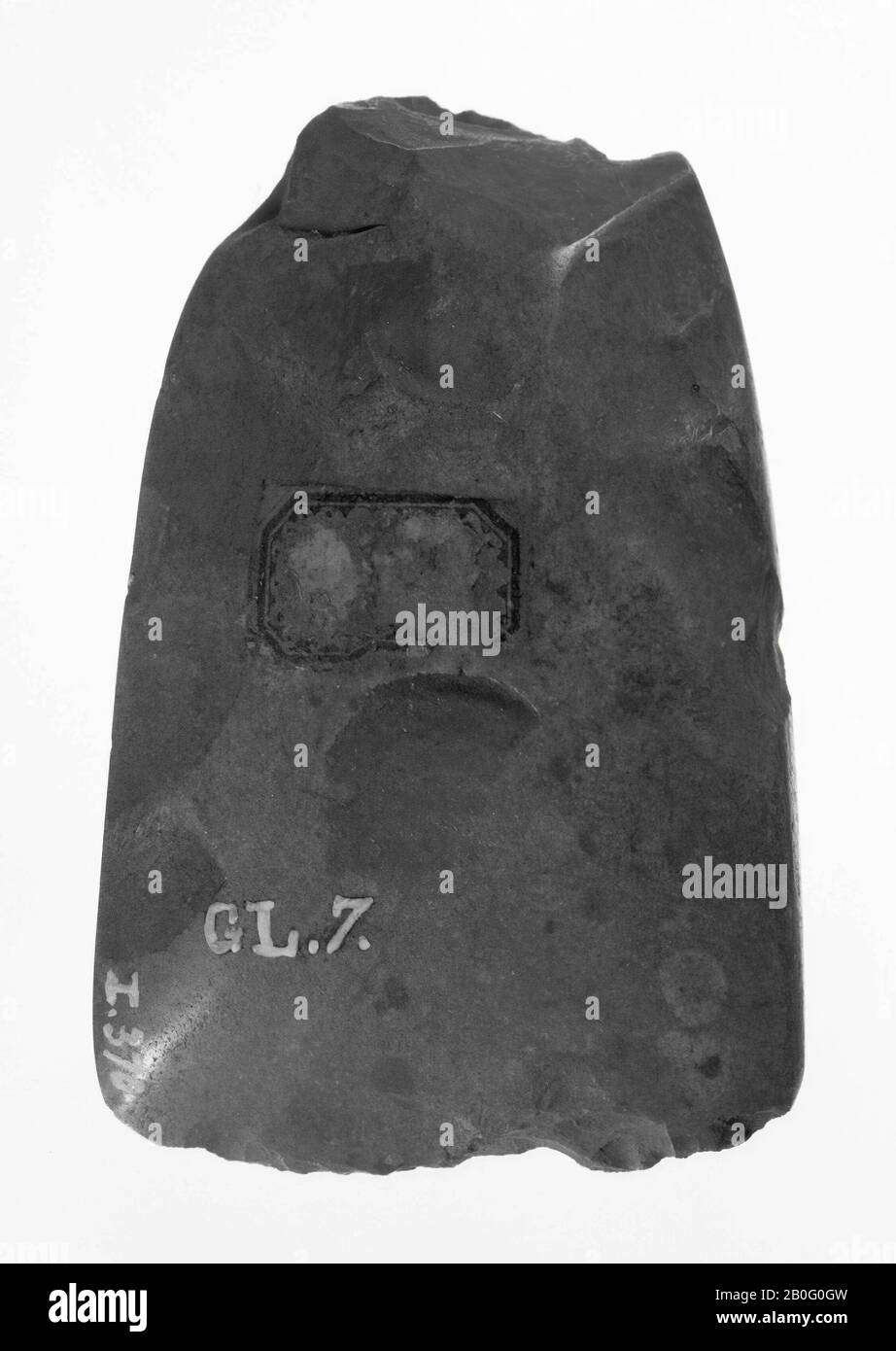 polished ax of flint, ax, stone, flint, 6.9 x 4.9 cm, prehistoric -4000 ...