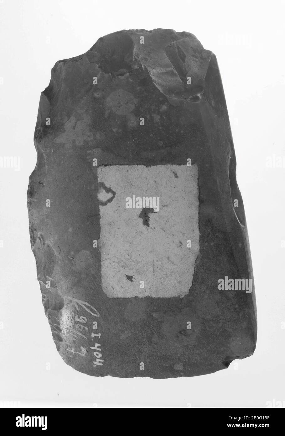 polished ax of flint, ax, stone, flint, length: 8.4 cm, prehistoric ...