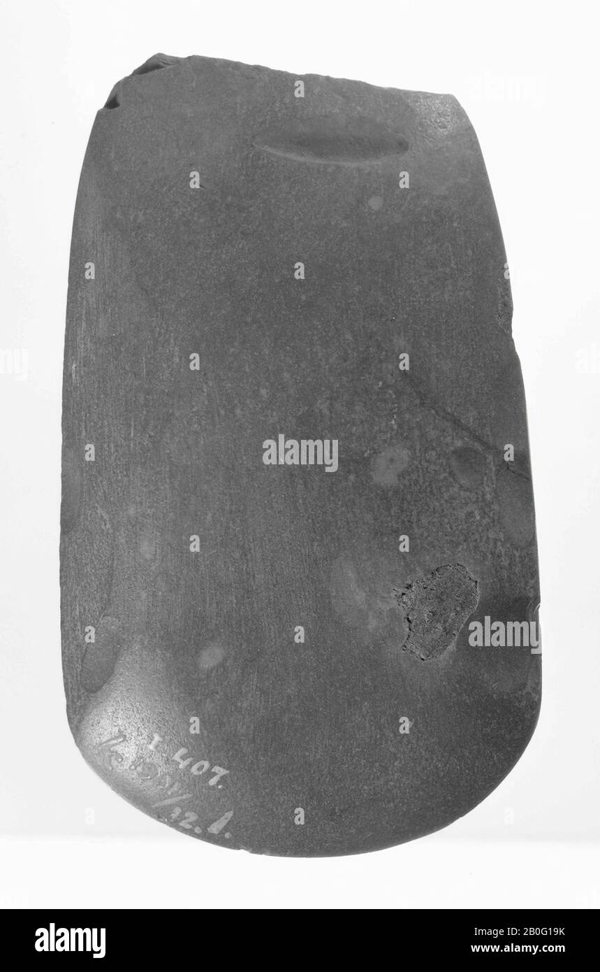 polished ax of flint, ax, stone, flint, length: 9.2 cm, prehistoric ...