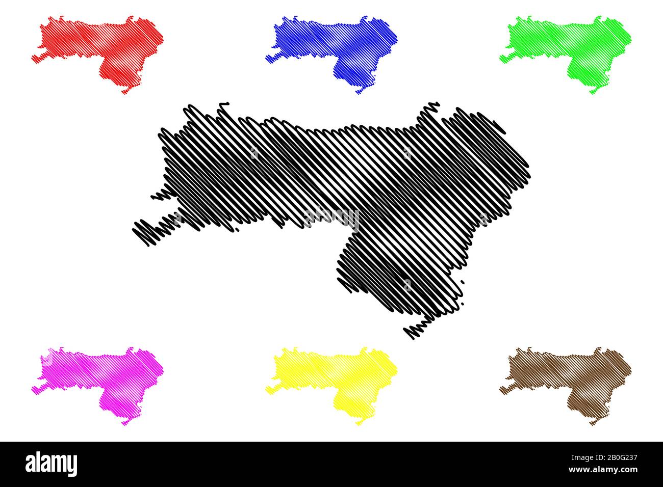 Srem District (Republic of Serbia, Districts in Vojvodina) map vector ...