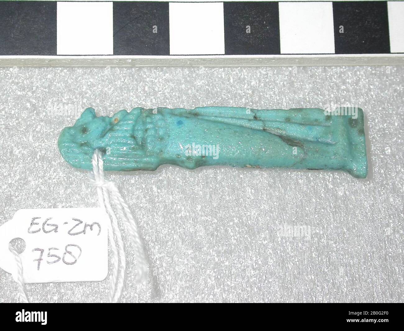 statue, god, Horuszoon, Amset, standing, fragment, amulet, god, faience ...
