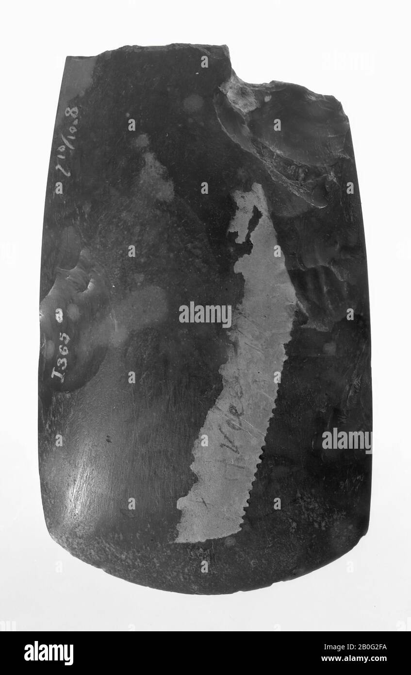 polished ax of flint, ax, stone, flint, length: 9.2 cm, prehistoric ...