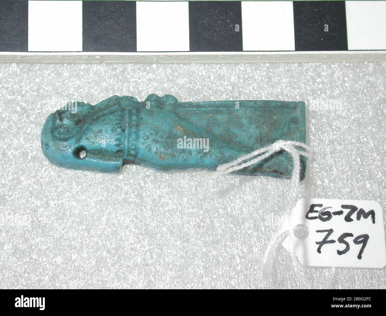 statue, god, Horuszoon, Amset, standing, fragment, amulet, god, faience ...