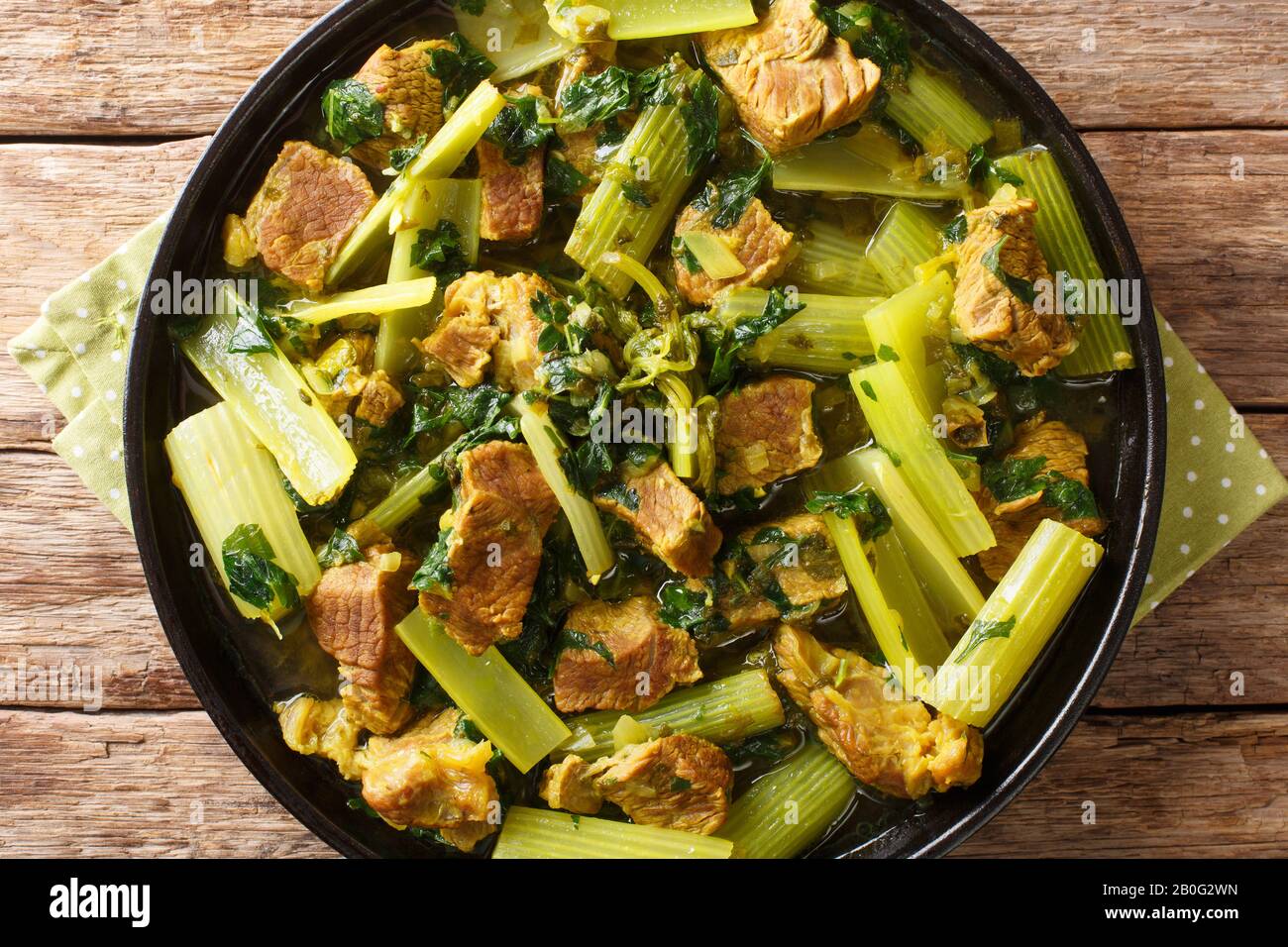 Persian celery stew also known as khoresht karafs is a delicious ...