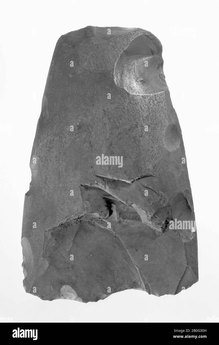 upper part of a chisel of yellow flint, ax, stone, flint, length: 8.5 ...