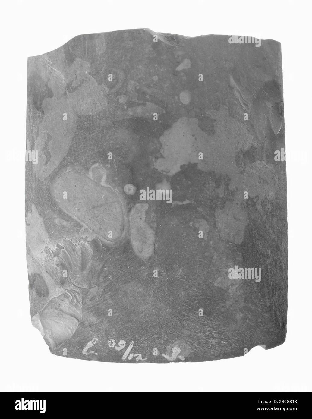 polished flint ax - fragment, ax, stone, flint, length: 8.8 cm ...
