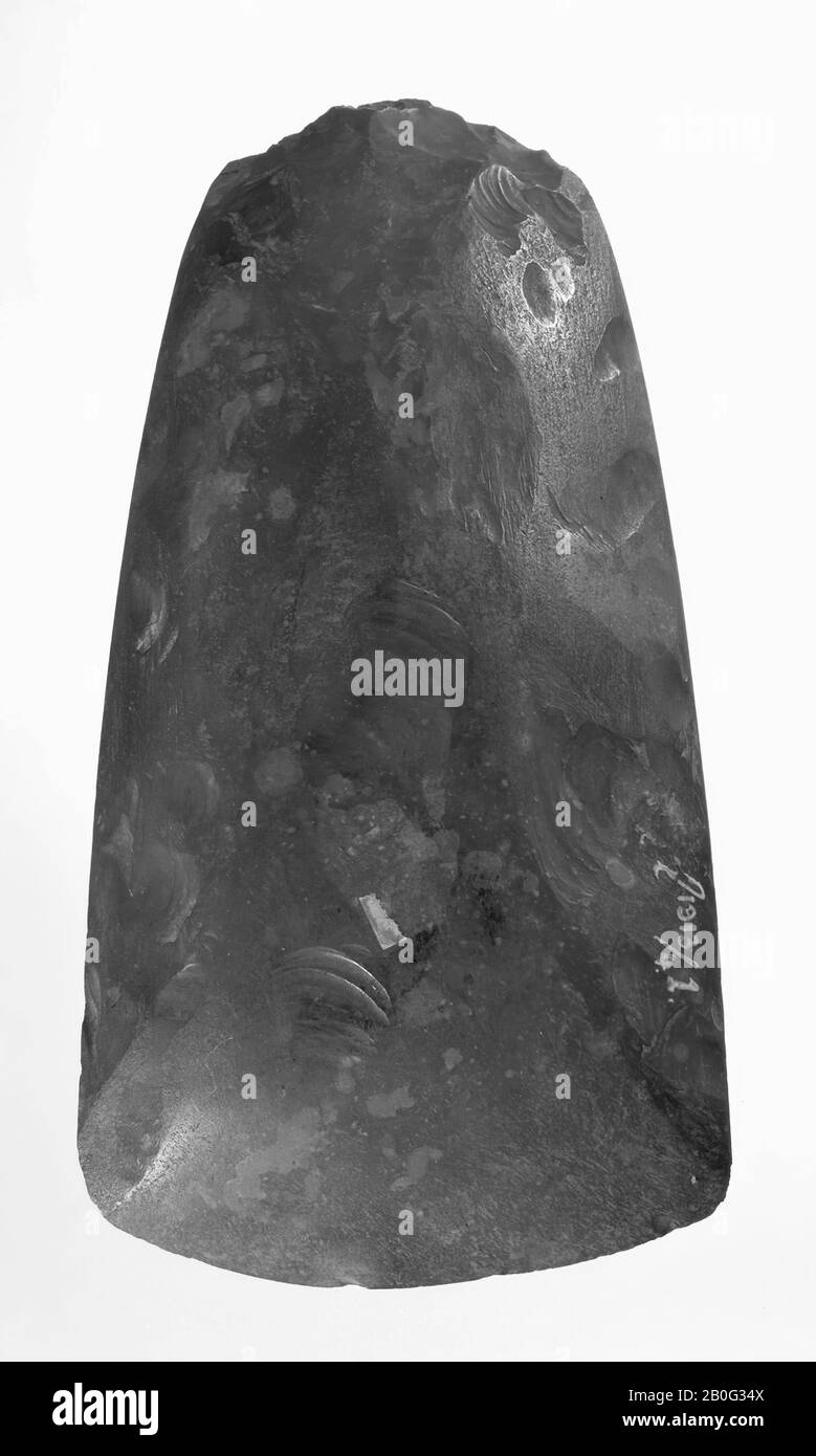 flint chisel, ax, stone, flint, length: 12.4 cm, prehistoric -4000 ...