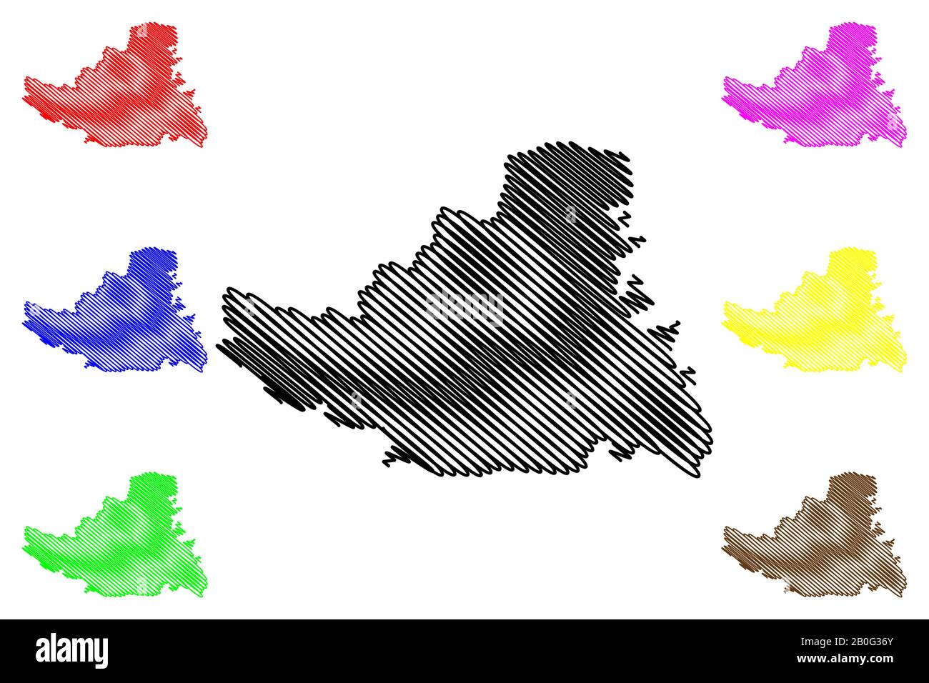 South Backa District (Republic of Serbia, Districts in Vojvodina) map ...