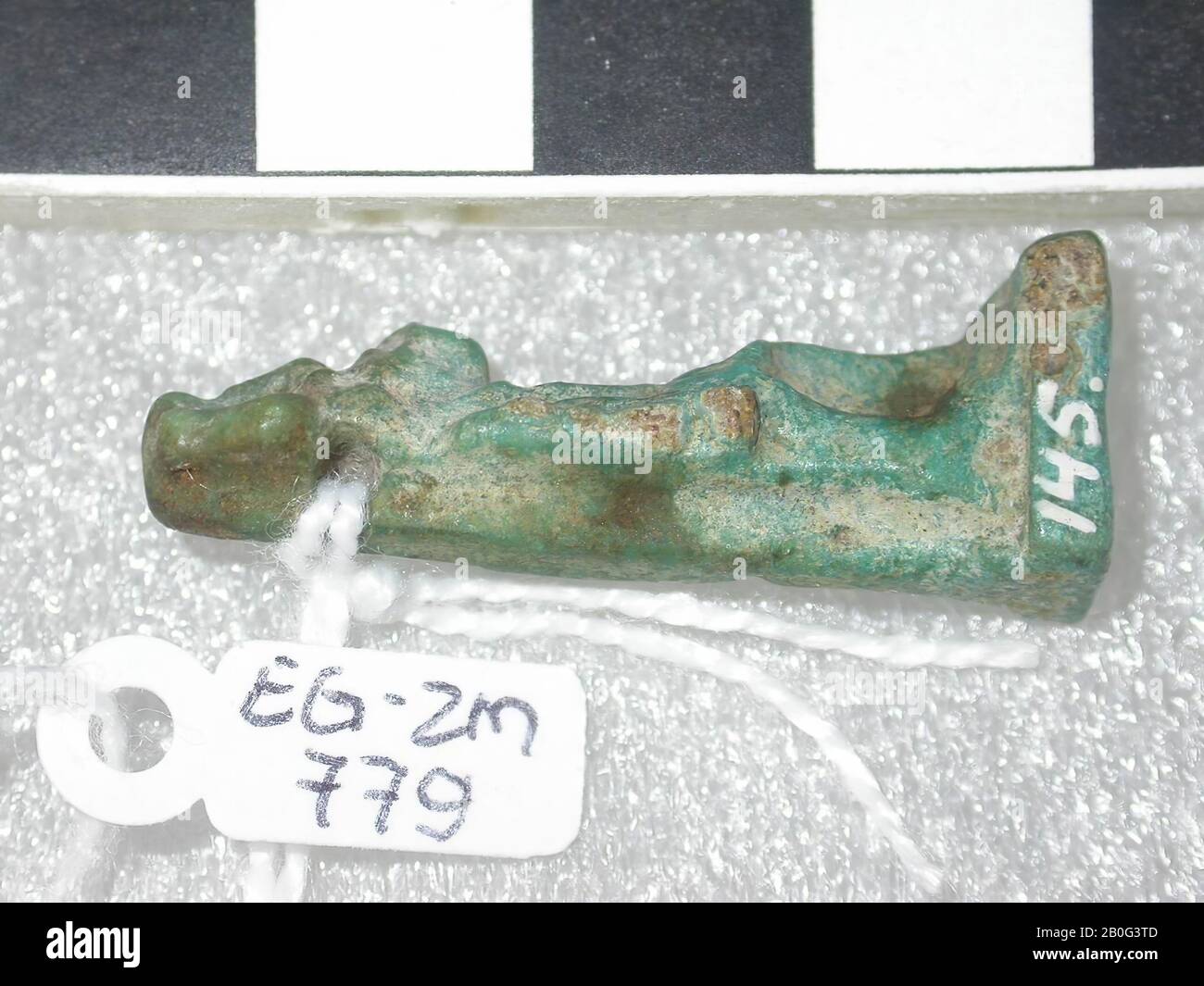 statue, god, Mahes, standing, double crown, feather, amulet, god ...