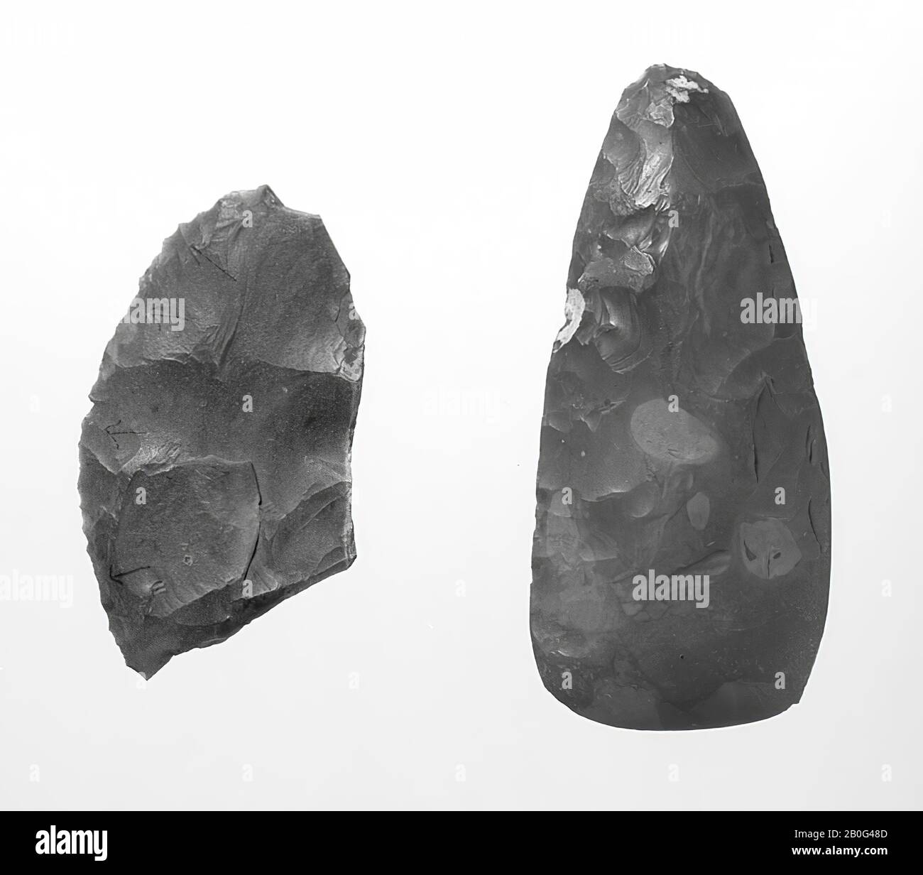 polished flint ax, ax, stone, flint, 10.2 x 4.5 cm, prehistoric -4000 ...