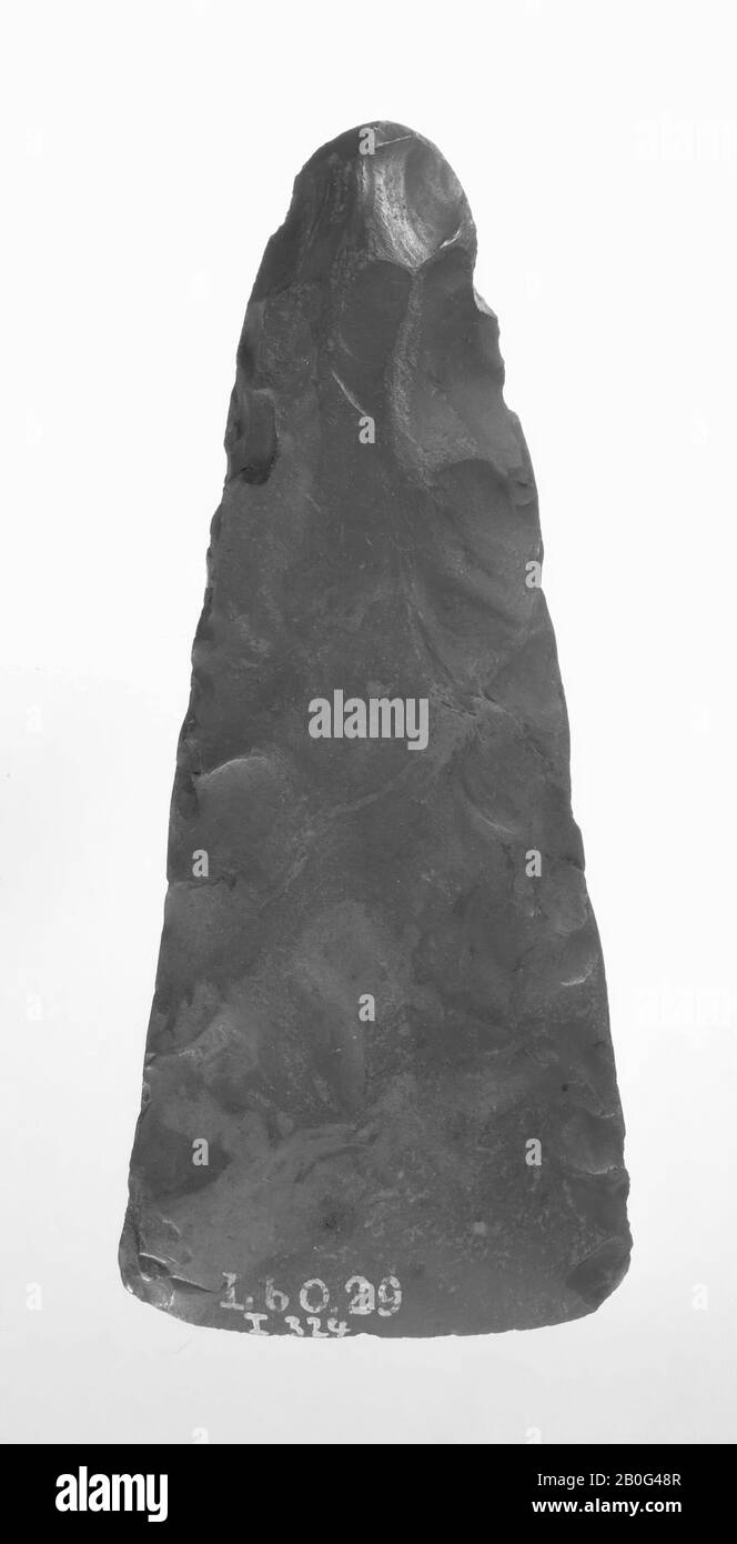 polished flint ax, brown red and elongated narrow, ax, stone, flint, 10 ...