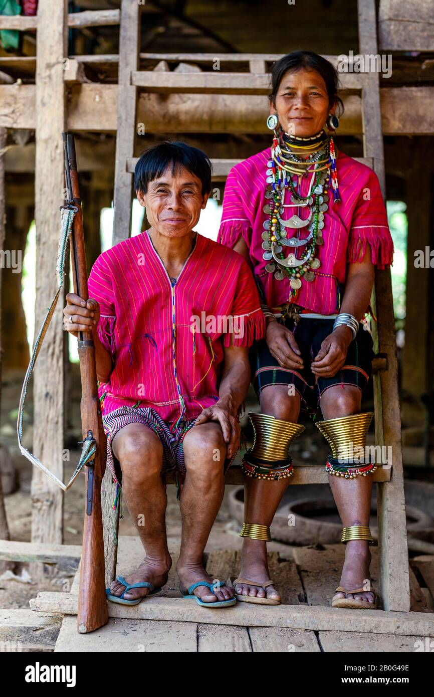 Mr Munney (The Village Hunter) From The Kayaw Ethnic Group Poses ...