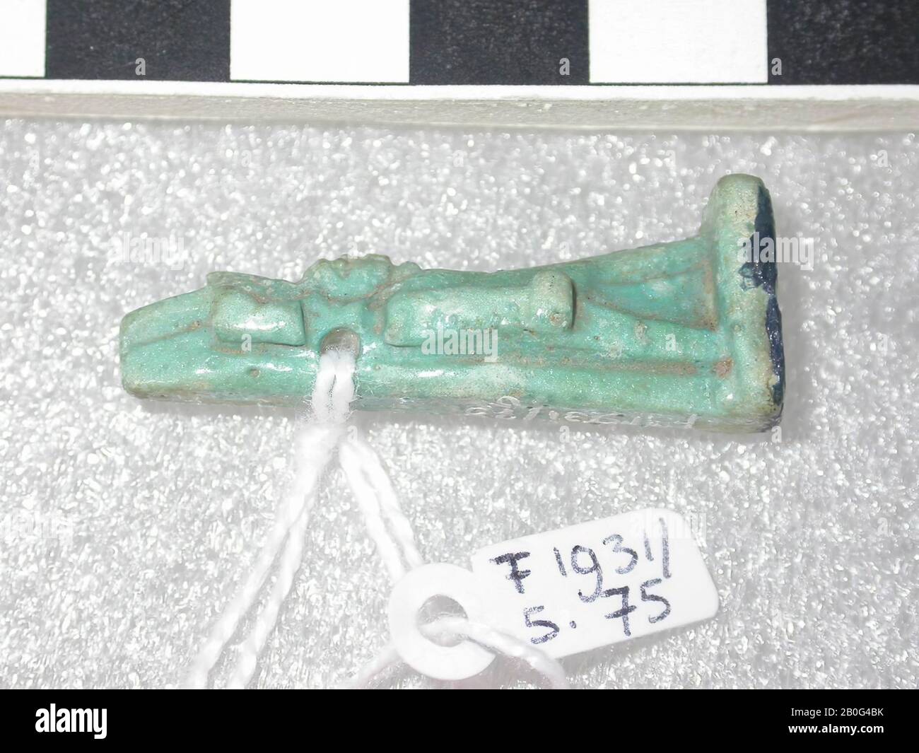 statue, god, Nefertem, standing, lotus, ostrich, amulet, god, faience ...