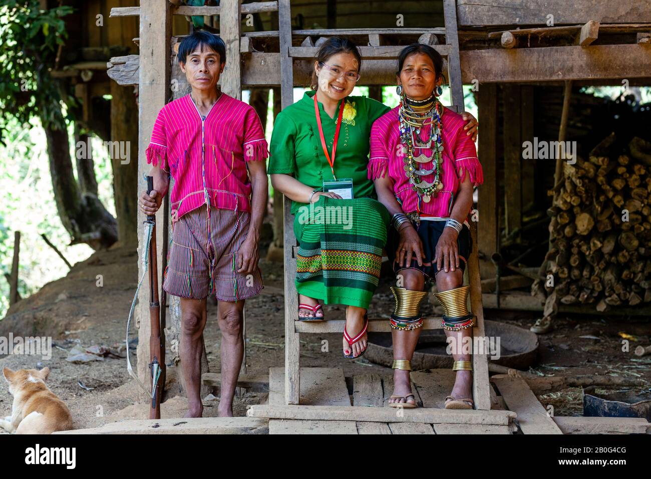 Mr Munney (The Village Hunter) From The Kayaw Ethnic Group Poses ...