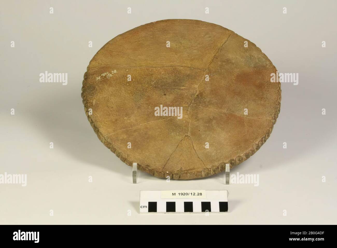 Casting, all-round carving on the side, casting, plate, plaster, h: 2 ...