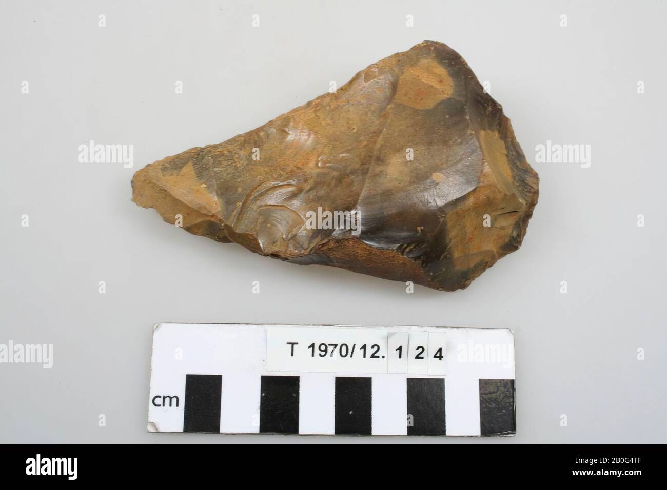 Flint tool, tool, stone, flint, 10.5 x 6.8 x 2.9 cm, prehistoric ...