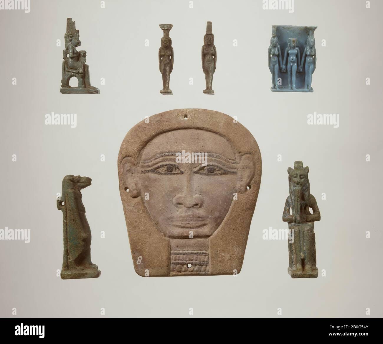 statue, goddess, Nephtys, standing, name sign, amulet, goddess, faience ...