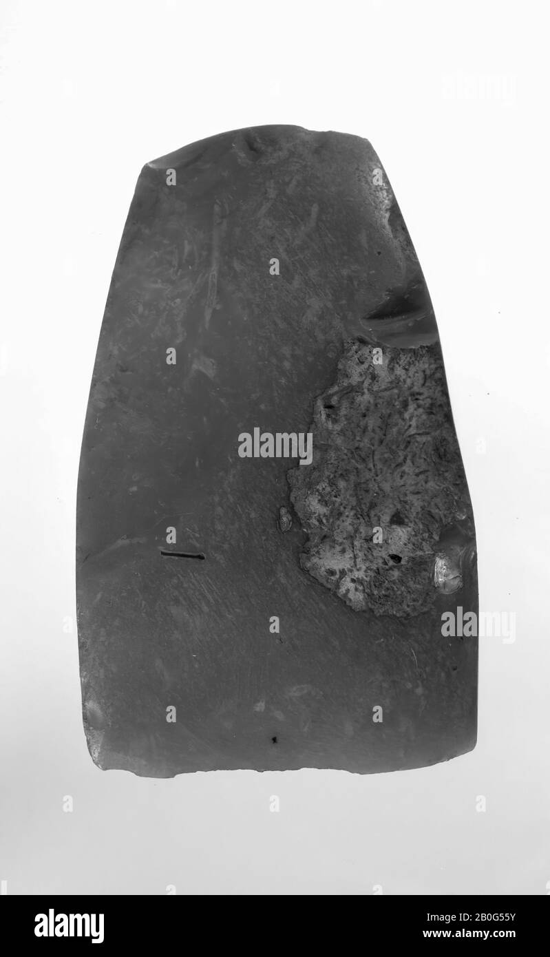polished ax of flint, ax, stone, flint, length: 6.3 cm, prehistoric ...
