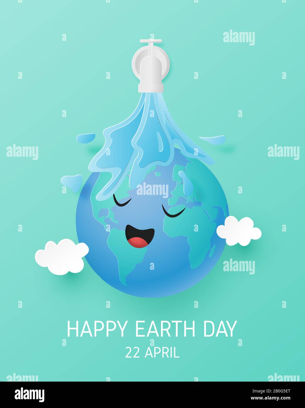 Earth day paper cut illustration hi-res stock photography and images ...