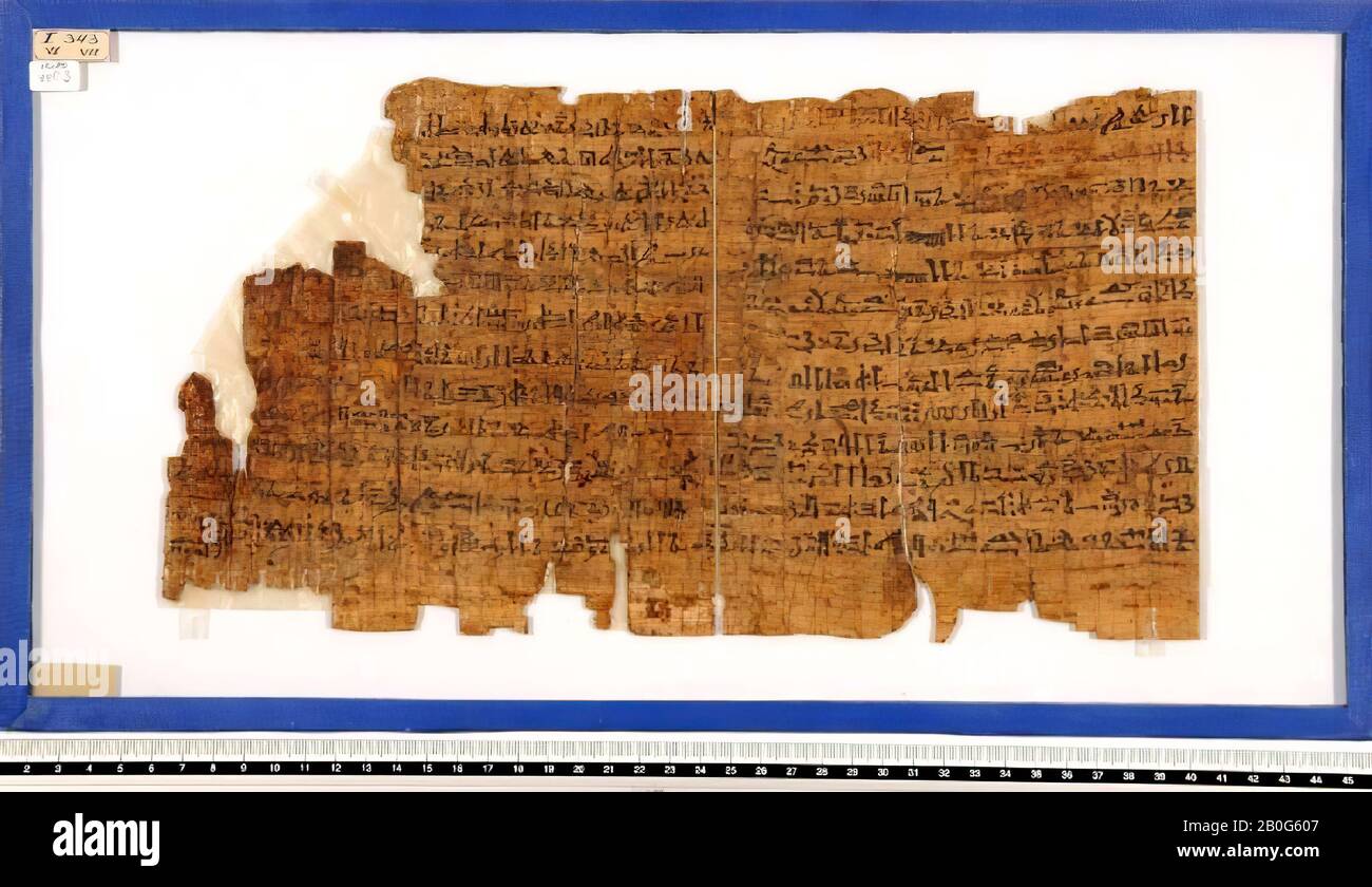 Egypt, handwriting, hieratic, papyrus, 19.5 x 35 cm Stock Photo - Alamy