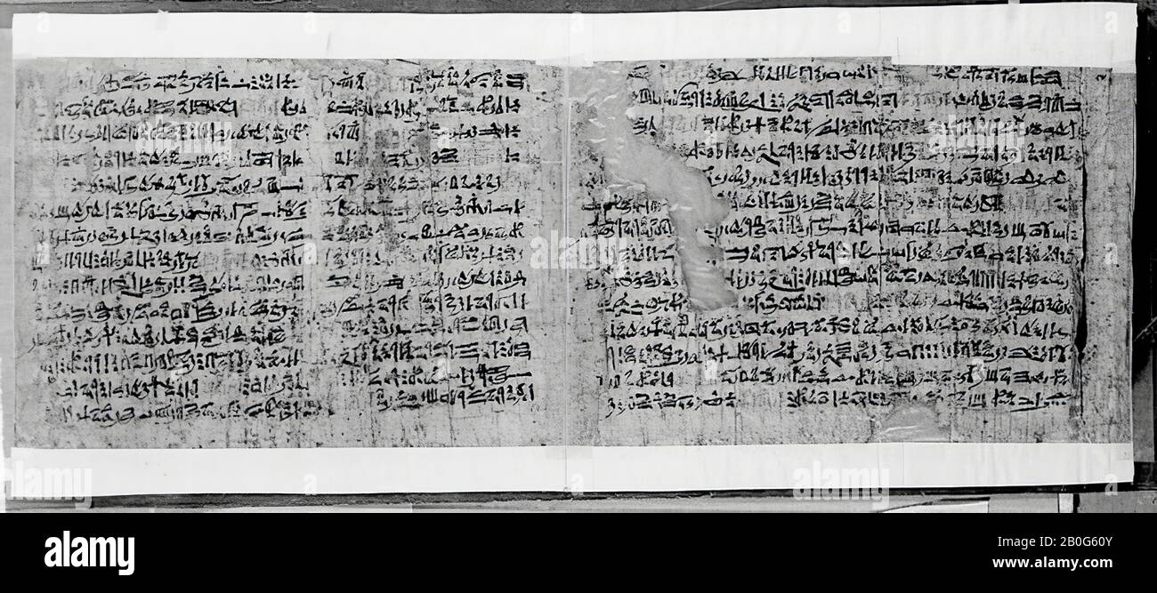 Egypt, handwriting, hieratic, papyrus, 19 x 46 cm Stock Photo - Alamy