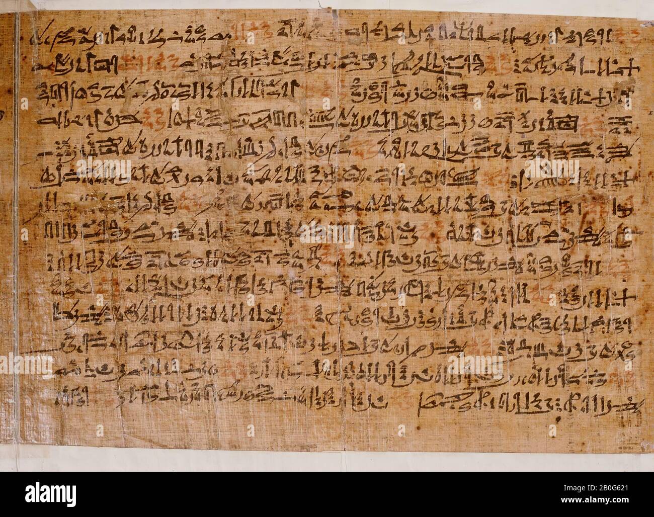 Egypt, handwriting, hieratic, papyrus, 19 x 46.7 cm Stock Photo - Alamy