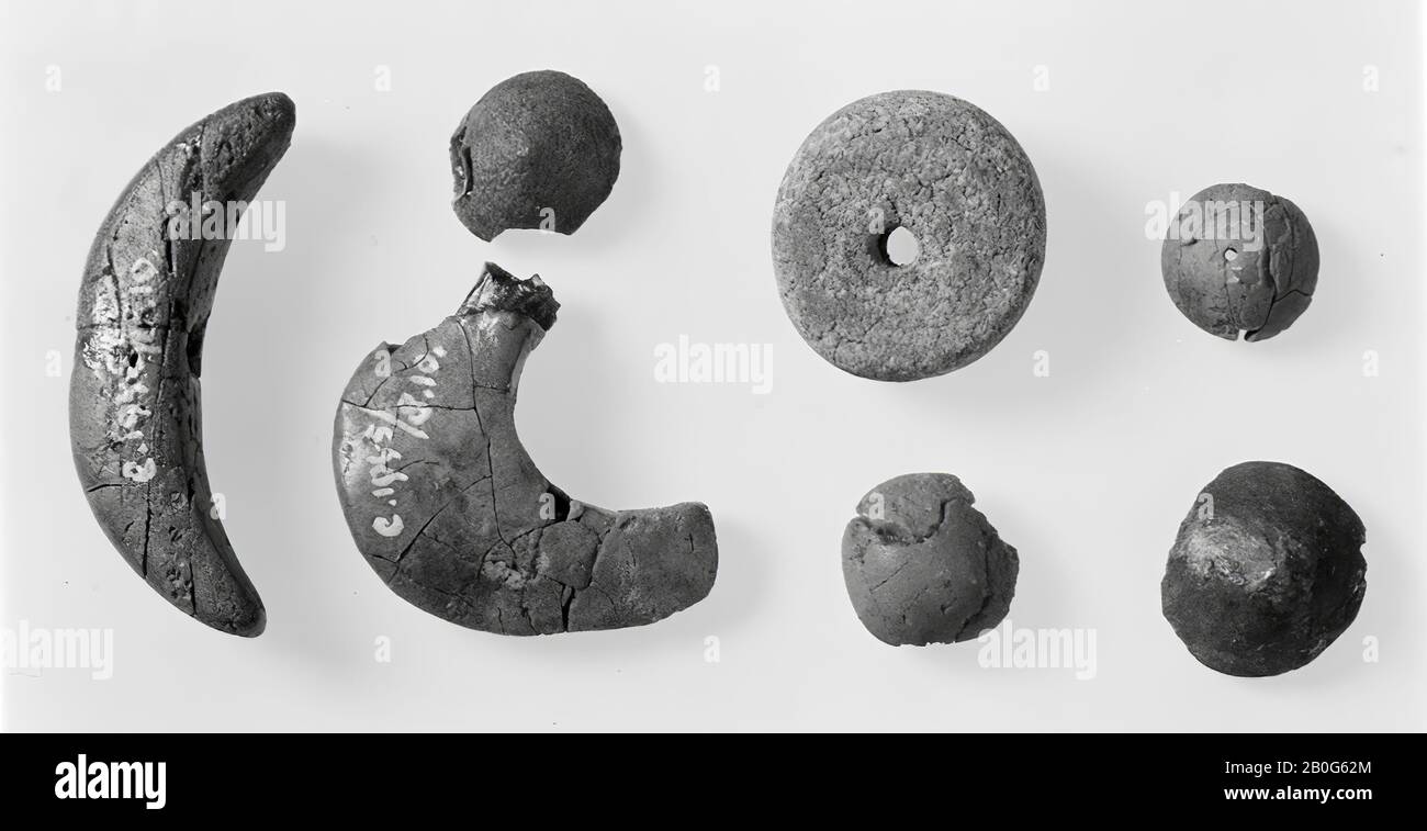 disc of amber with hole in the middle, bead, organic, amber, prehistory ...