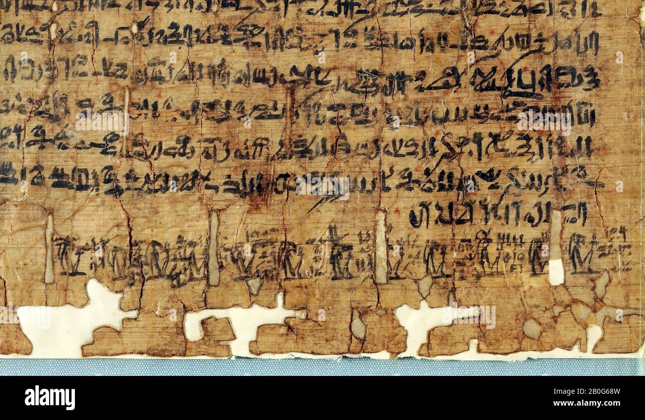 Egypt, handwriting, hieratic, papyrus, 17.5 x 30.5 cm Stock Photo - Alamy