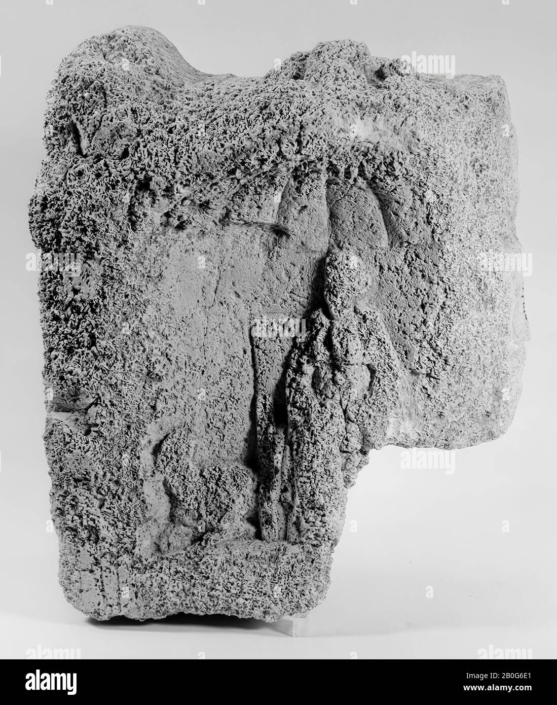 Upper left side of an altar with niche. Limestone. The back is cool ...