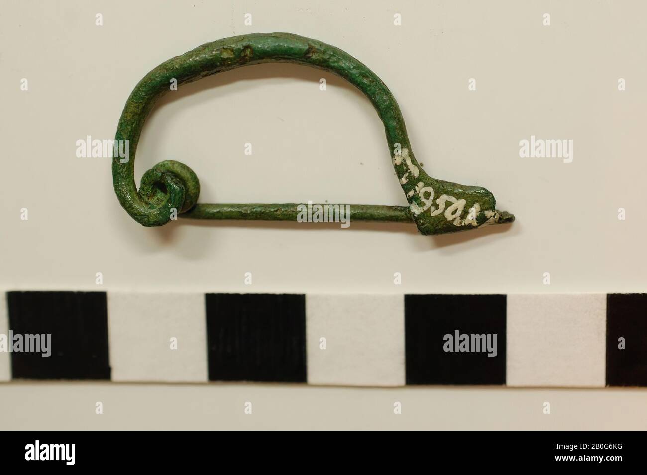 bronze arch fibula, fibula, arch fibula, metal, bronze, 3,7 x 0,3 x 1,7 ...