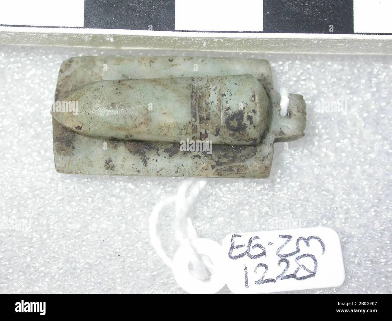 papyrus column, amulet, object, stone, feldspar, 2.9 cm (1 1 Stock ...